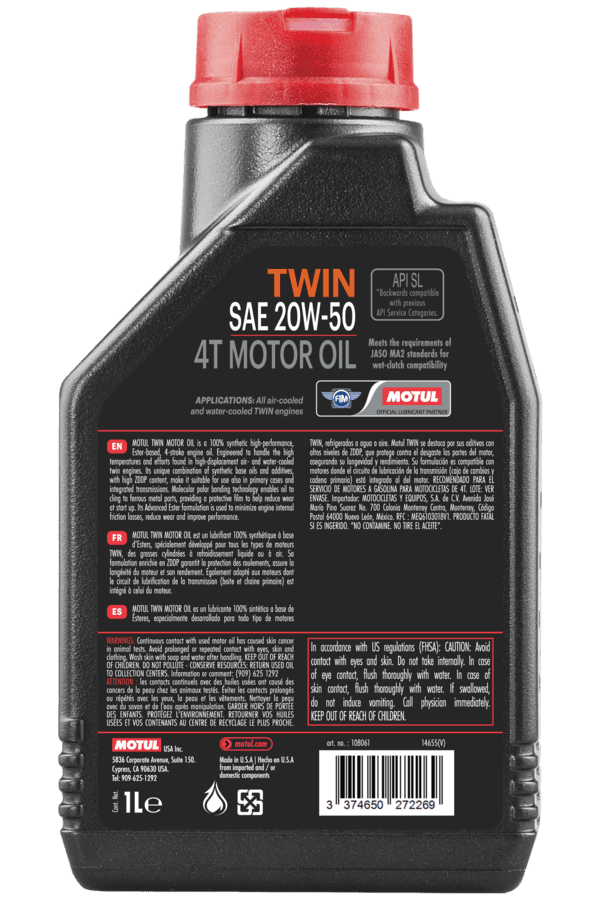 MOTUL TWIN MOTOR OIL 20W-50 - Motul